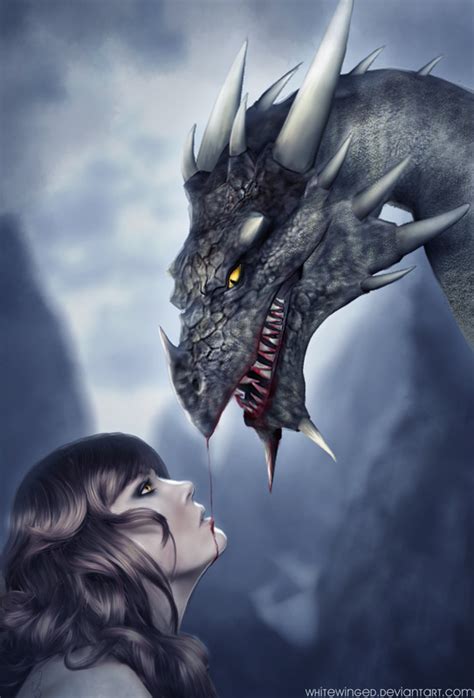 Of Humans And Dragons By Whitewinged On Deviantart