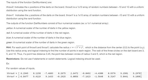 Solved Dart Game Dart Location Write A Function Called