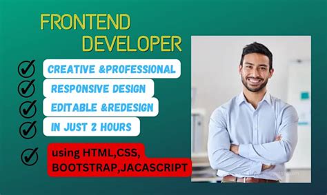 Design And Develop Frontend Web Using Html Css Bootstrap Javascript By