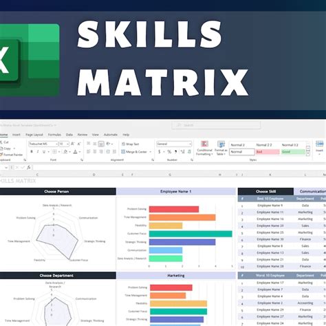 Skills Matrix Excel Template Skills Gap Analysis Excel Tool For Hr Team Skill Matrix