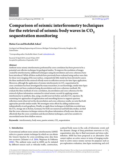 Pdf Comparison Of Seismic Interferometry Techniques For The Retrieval