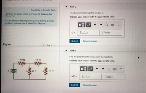 Solved Part C Find The Current Through The Resistor B