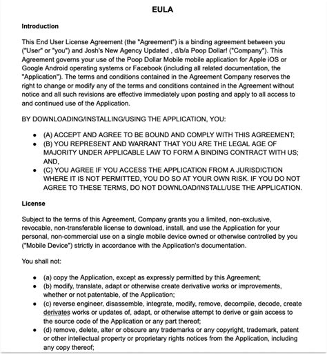 What Is The Eula Free Template And Examples