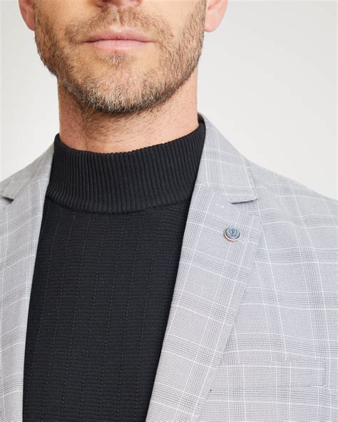 Refined Checked Greige Blazer