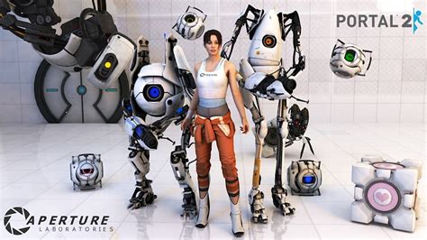 Portal 2 Wheatley And Chell