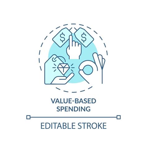 Value Based Spending Turquoise Concept Icon Shopping Customer Behavior Trend Abstract Idea