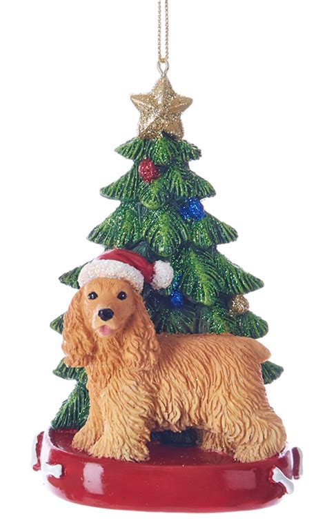 Cocker Spaniel Christmas Tree Ornament Blonde