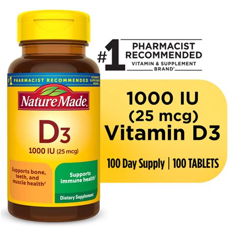 Nature Made Vitamin D3 1000 Iu 25 Mcg Tablets Same Day Delivery Or