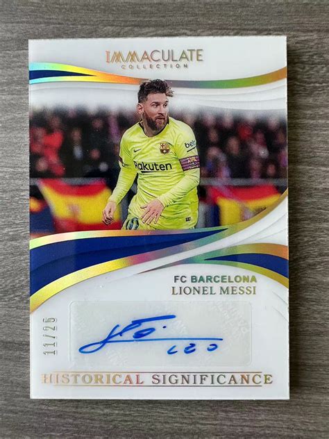 2018 19 Panini Immaculate Lionel Messi 【长安代卖】imm 巴萨 巴塞罗那 梅西 历史签 镜面签字 单一编号无平行 1125编 镜面轻印 轻微白边【泰酷