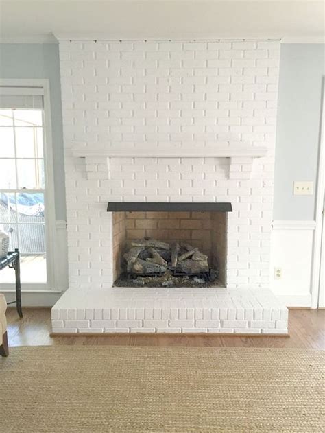 White Brick Fireplace And White Walls At Leona Freedman Blog