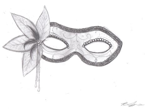 Simple Masquerade Mask Drawing