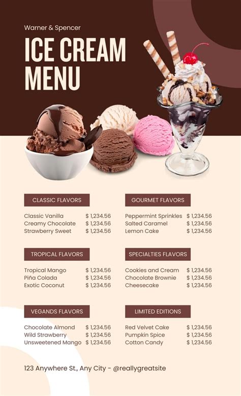 Ice Cream Menu Design Artofit