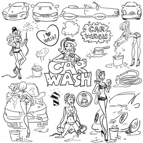 Car Wash Young Sexy Woman Over 31 Royalty Free Licensable Stock Illustrations And Drawings