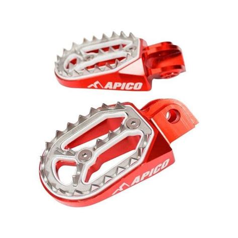 Honda Crf250rx 2019 2025 Red Apico Pro Bite Foot Pegs