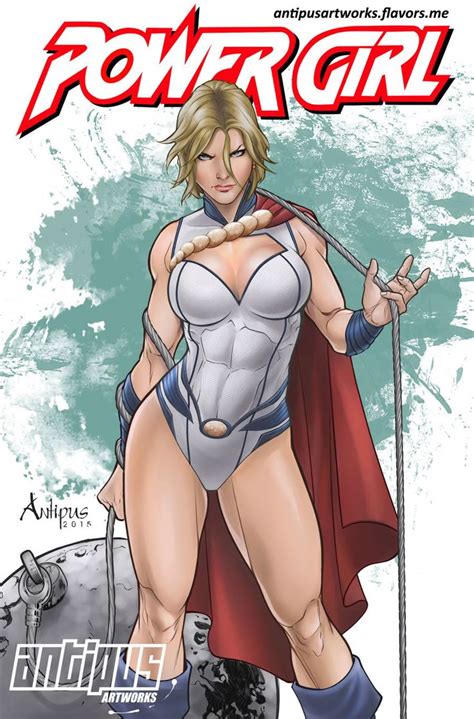 Power Girl Cover By Antipus Desenho Do Hulk Poses De Mulheres Super