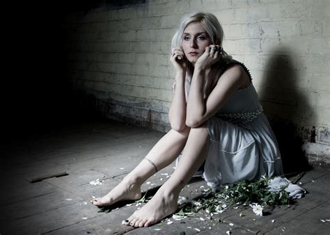 Wallpaper Blonde Flowers Sitting Dress Fashion Sad Emotion