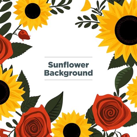 Premium Vector Sunflower Border Design Pattern 4k