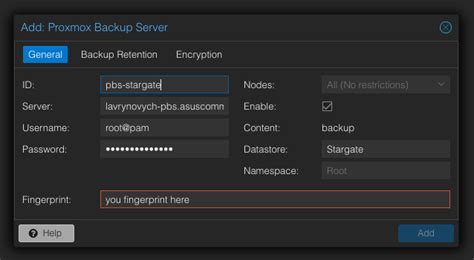 Proxmox Backup Server Synology NFS