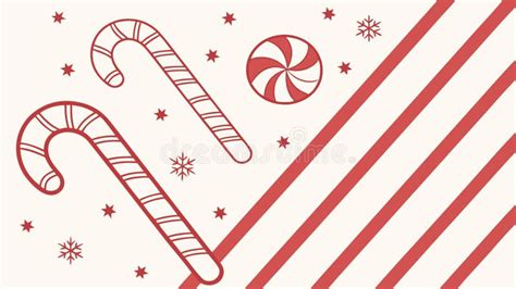 Candy Canes Pattern Festive Holiday Treat Design Vector Design