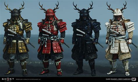 Artstation Ghost Of Tsushima Sakai Clan Armor Emre Ekmekci Ghost