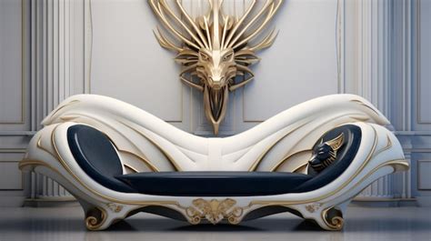 Premium Photo Luxurious Futuristic Classical Style Sofa Inspired By Fox