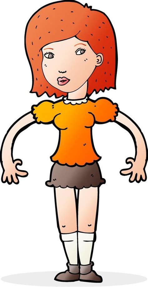 Cartoon Woman Looking Sideways 12278520 Vector Art At Vecteezy