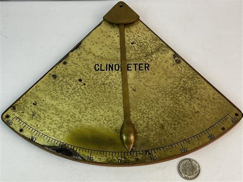 Lot Vintage Brass Nautical Marine Clinometer