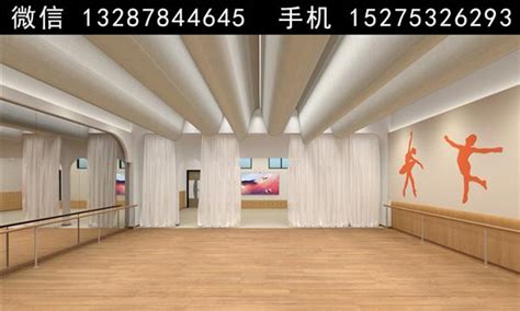 舞蹈教室 舞蹈房设计案例效果图3803858领贤网