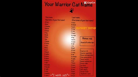 Find Out Your Warrior Cat Name Youtube