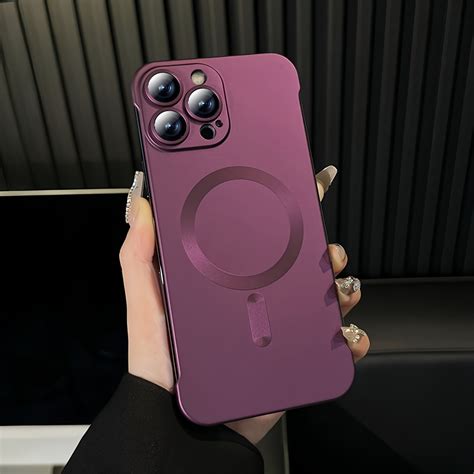 เนื้อโลหะเคสโทรศัพท์บางเฉียบสําหรับ Iphone 16 Pro Max 11 12 13 14 15