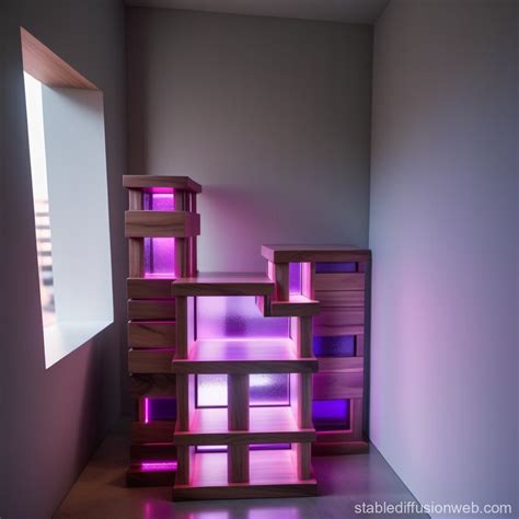 Classic Wood Columns With Stained Glass Stable Diffusion Online