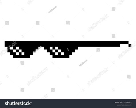 Fun Retro Pixel Sun Glass Icon Stock Vector Royalty Free 2153788623 Shutterstock