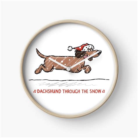 Drinkware Dachshund Through The Snow Single Hardboard Coaster Home