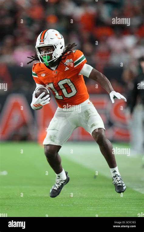 Miami Gardens Fl October 17 Hurricanes Wide Receiver Malachi Toney