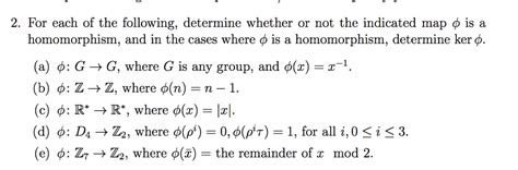 Solved For Each Of The Following Determine Whether Or Chegg