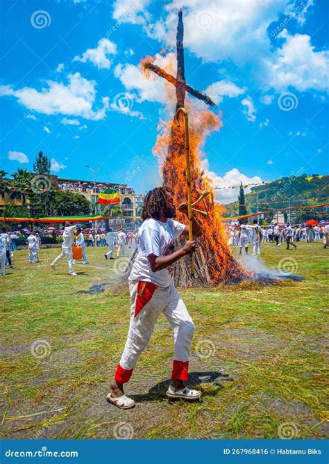 Meskel Celebration In Meskel Square Gondar City Editorial Photo Image