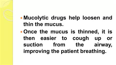 Mucolytic Drugs Pptx