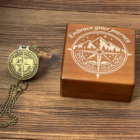 Explore Beyond Borders Compass Engraved Travel T
