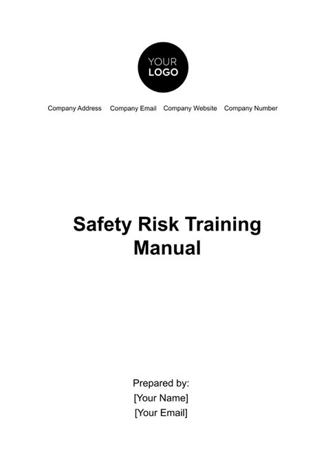 Free Safety Risk Training Manual Template To Edit Online