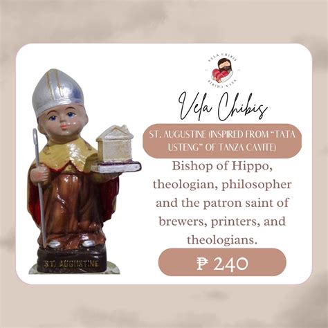St Augustine Of Hippo Inspired From “tata Usteng” Of Tanza Cavite Chibi Image Chibi Saint