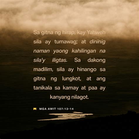 Mga Awit 10713 Sa Gitna Ng Hirap Kay Yahweh Sila Ay Tumawag At