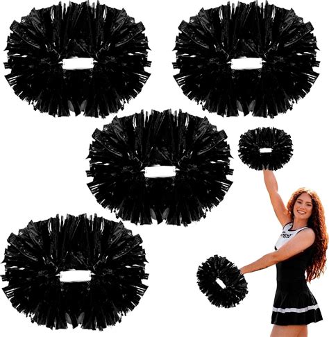 4 Pcs Metallic Cheerleading Pom Poms 12inch Cheerleader Pompoms With