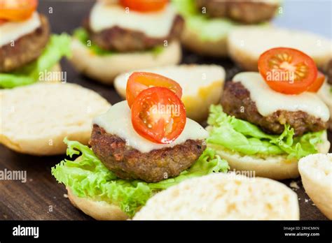 Step By Step Preparation Of Mini Burgers Homemade Mini Burgers For