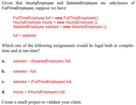 Solved Given That HourlyEmployee And SalariedEmployee Are Chegg