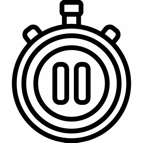 Pause Timer Button Clock Icon Download On Iconfinder