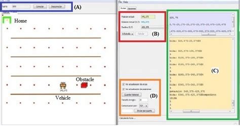 paths simulation area left and transfer data area right of window