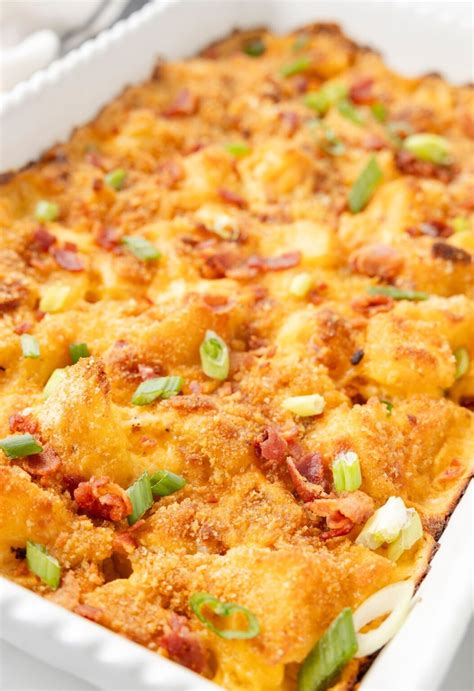 Cheesy Potato Bacon Casserole Oven Baked Loaded Potatoes Together