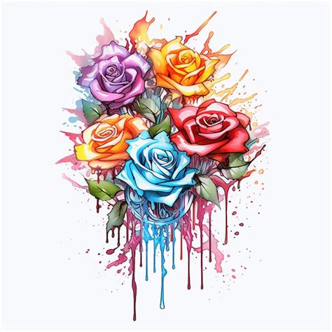 Premium Ai Image Pride Lgbtqa Watercolor Floral Clipart
