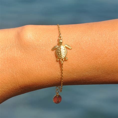 Turtle Bracelet Etsy