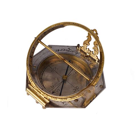 Antique Octagonal Pocket Sundial And Compass The Antique Clock Company